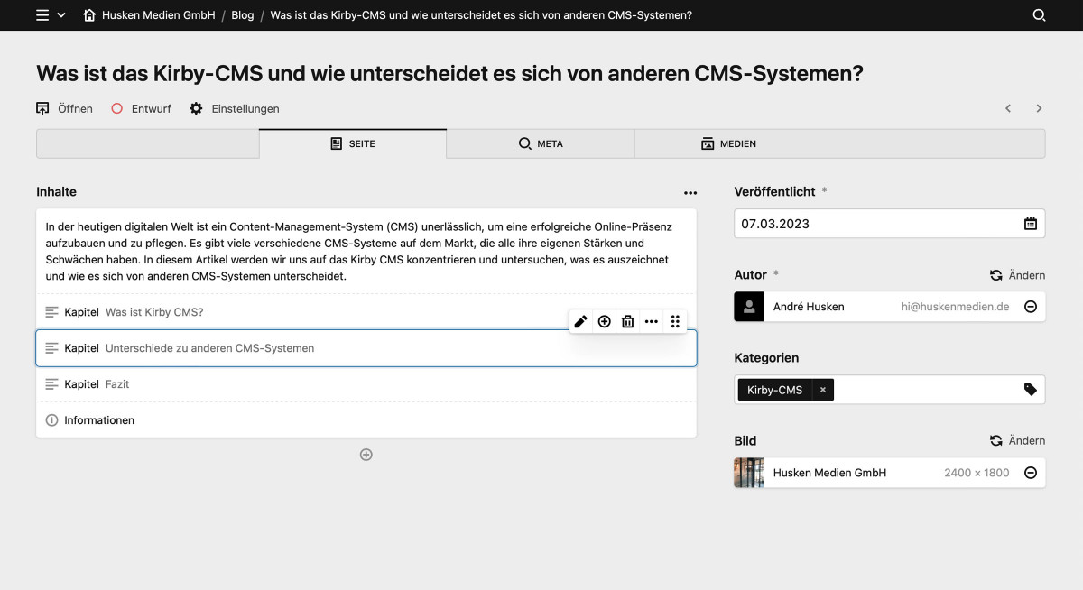 Was ist das Kirby-CMS und wie unterscheidet es sich von anderen CMS-Systemen? | Husken Medien GmbH